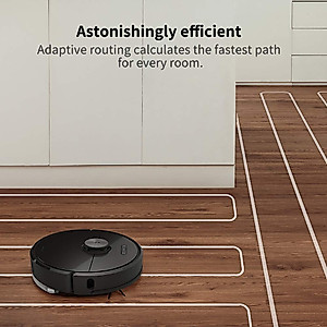 roborock S6 Robot Vacuum, Robotic Vacuum Cleaner and Mop with Adaptive Routing,Multi-Floor Mapping, Selective Room Cleaning, Super Strong Suction, and Extra Long Battery Life, Works with Alexa(Black)