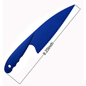 PENTA ANGEL 6 Colors Plastic Kitchen Knife Set Nylon Knife Children Safety Cooking Chef Knives for Fruit Lettuce Vegetable Salad Bread (6 Colors)