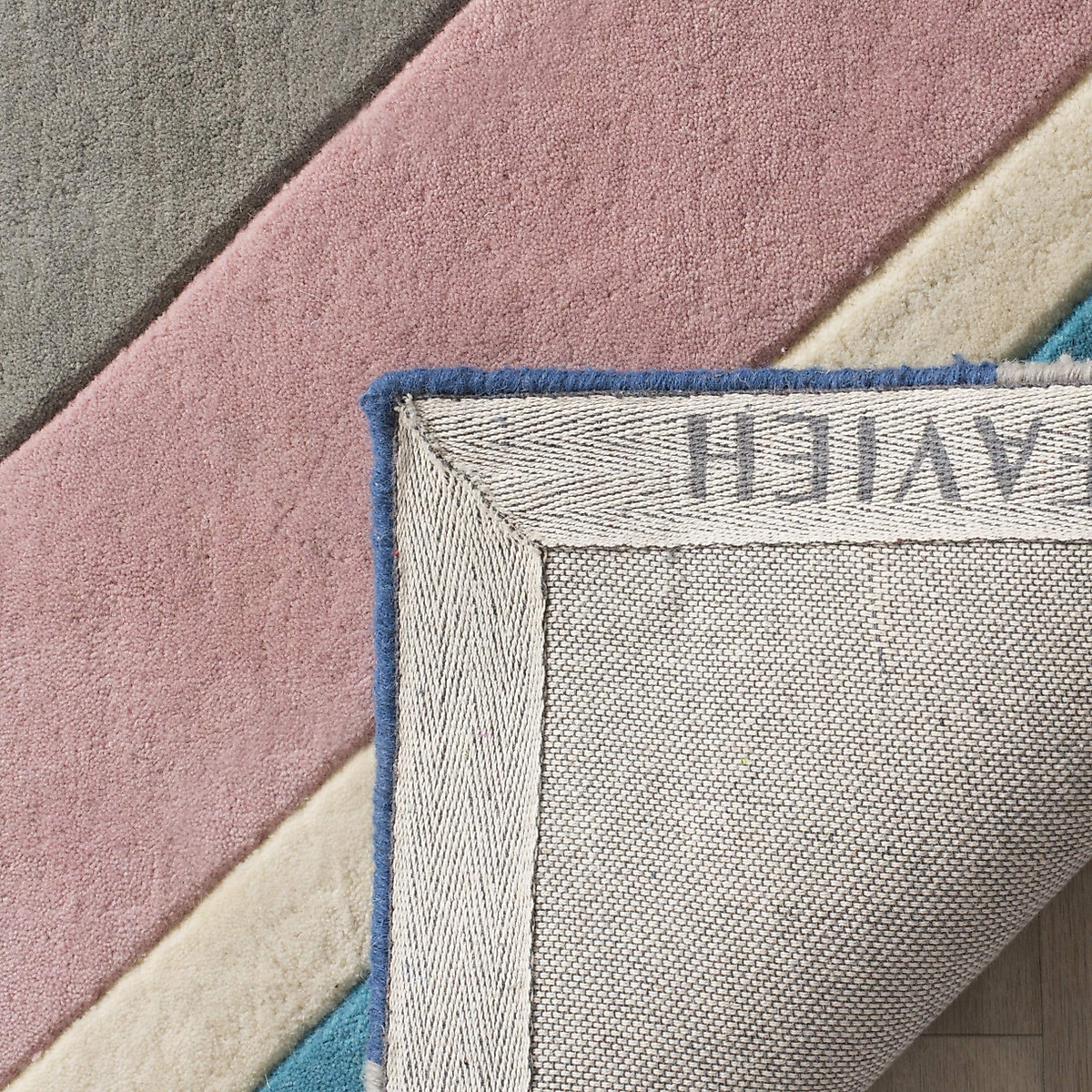 SAFAVIEH Fifth Avenue Collection 4' x 6' Grey/Multi FTV112A Handmade Mid-Century Modern Abstract Wool Area Rug