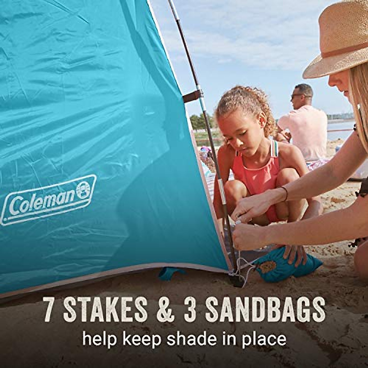 Coleman Skyshade Compact Beach Shade, Pop Up Beach Tent, Portable Shade Tent, Small