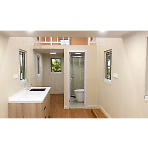 Aluminum Tiny Movable Prefabricated Insulated House with 1 Bathroom, 1-3 bedrooms & 1 Kitchen- Tiny loft House, Mini Caravan,Travel Camper Trailer for Family (Modern, 3, Bedroom)