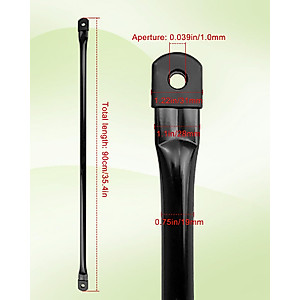 2 Pcs 90cm/35.4inch Garden Swing Replacement Rods for Hanging Swing Seat to Frame, Black Metal Round Rods