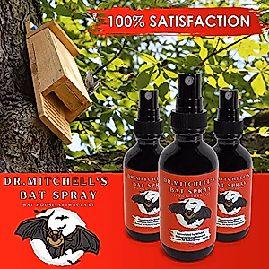 Dr. Mitchell’s Bat Spray - Bat Attractant Bait Lure Scent Bat Houses and Boxes 2oz Spray Bottle Research-Backed All Natural Pheromone and Scent Mimicking Formula Blend - Made in The USA