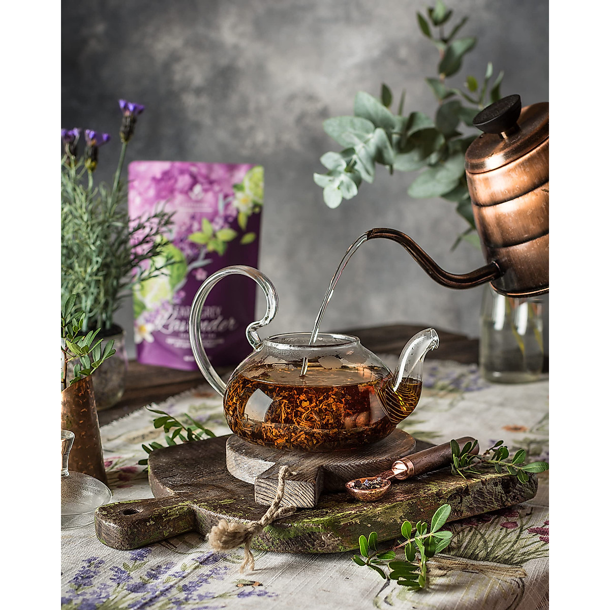 Gardenika Organic Earl Grey Loose Leaf Tea with Lavender and Bergamot Oil, Caffeinated Black Leaves, Kosher, No Natural or Artificial Flavors - 4 oz