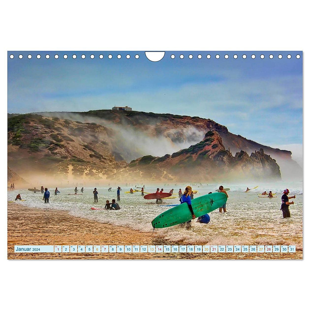 Surfing - water, wind and cool guys (Wall Calendar 2024 DIN A4 Landscape), CALVENDO 12 Month Wall Calendar
