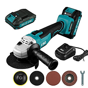 20V Cordless Angle Grinder, 4-1/2''Cordless Grinders， Metal Cut Off/Polish Tool，With 2.0Ah Battery& Charger， For Cutting And Grinding