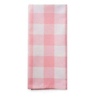 Buffalo Plaid Kitchen Towel Set - 4 Pack 20 x 30 Inch Heavy Duty Dish Towels - Pink and White Oversized Buffalo Check Towels with Hanging Loops - 100% Absorbent CottonFast Drying Dish Cloth Set