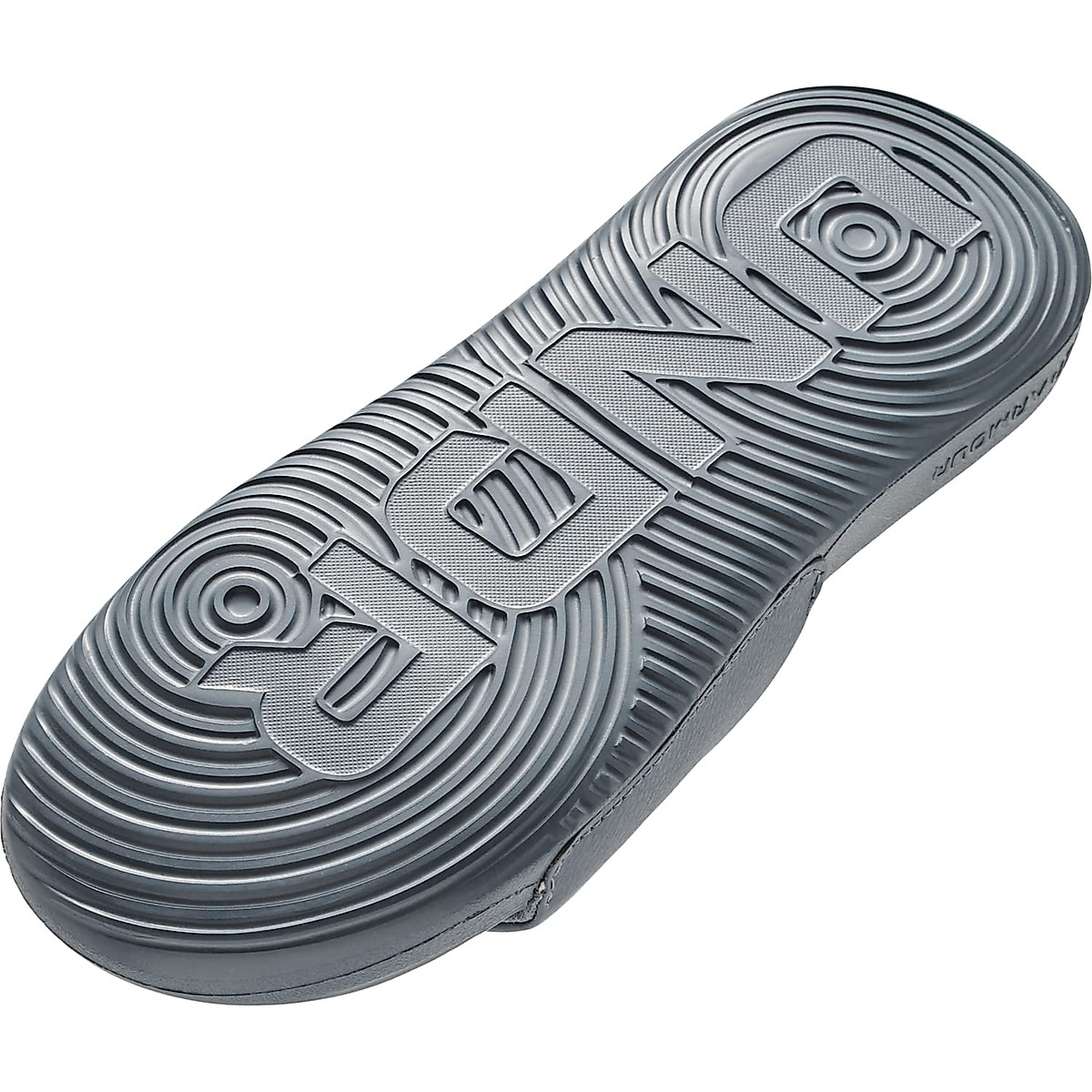 Under Armour Boys' Ansa Fixed Strap, (107) Gravel/Gravel/Orange Blast, 4, US