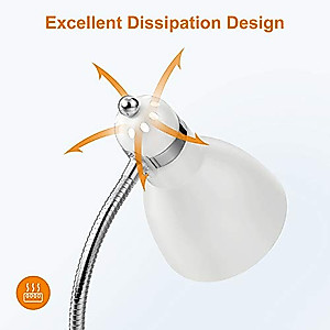 LEPOWER Metal Floor Lamp, Adjustable Goose Neck Standing Lamp with Heavy Metal Based, E26 Lamp Base, Torchiere Light for Living Room, Bedroom, Study Room and Office