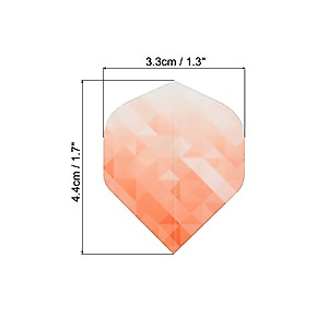 PATIKIL Dart Flights, 9 Pack PET Standard Darts Accessories Replacement Parts for Soft Tip Steel Tip, Geometric Style, Orange, White