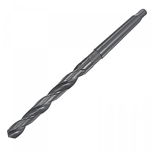 uxcell 11.7mm Twist Bit Jobber Drill Bit with MT1 Morse Taper Shank, 95mm Flute Length High-Speed Steel Black Oxide Taper Shank Drill Bits