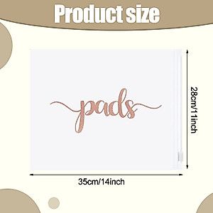 15 Pack Hospital Bags for Labor and Delivery 11 x 14 Inch Diaper Bag Organizing Pouches Resealable Maternity Hospital Bag Essentials Frosted Clear Plastic Bags for Packaging Product (Rose Gold Letter)