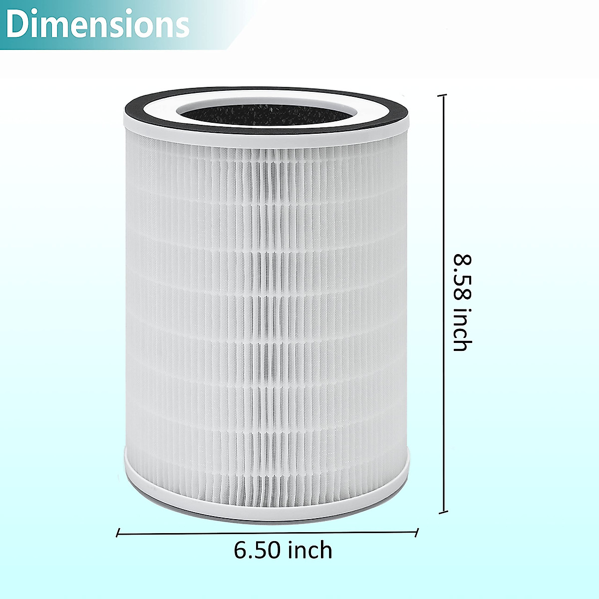 Lhari True HEPA KILO Filter Compatible with Afloia KILO, KILOPLUS, KILOPRO, MIRO,MIRO PRO air purifier and MORENTO MR-Kilo, Kalo Air Purifier, 360° 3-Stage Filtration, 2-Pack