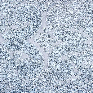 Better Trends Ashton Collection Chenille Sham Ultra-Soft 100% Cotton with Medallion Design, Standard, Blue