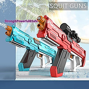 JCWH Electronic Powerful Water Gun,Electric Squirt Gun, with ABS Material 1100cc Large Capacity Strong 49 Ft Long Rang Shooting for Summer Water Toys Gun Kids Adults