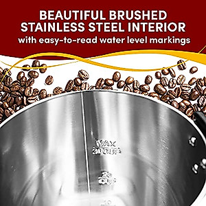 Elite Gourmet CCM-035# Maxi-Matic 30 Cup Stainless Steel Coffee Urn Removable Filter For Easy Cleanup, Two Way Dispenser with Cool-Touch Handles Electric Coffee Maker Urn, Stainless Steel