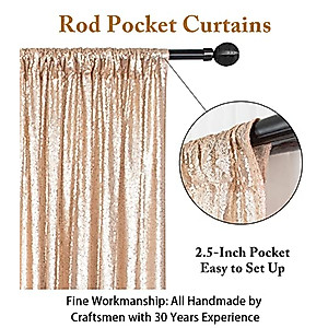 ShinyBeauty PHOTOBOOTH Background Best Choice-7FTx7FT-Champagne-Sequin Photography Backdrop Curtains for Wedding