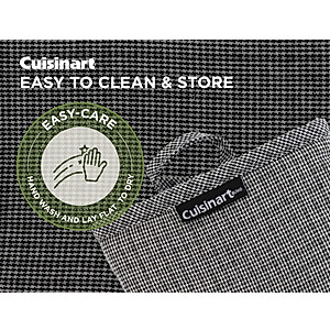 Cuisinart Farmhouse Neoprene Mini Oven Mitts, 2pk - Heat Resistant Pot Holders to Protect Hands with Non-Slip Grip and Hanging Loop - Ideal for Handling Hot Cookware - Micro Houndstooth