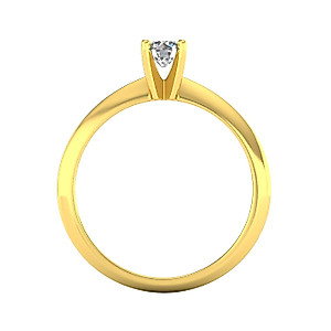 1/3ctw Diamond Solitaire Ring in 14k Yellow Gold