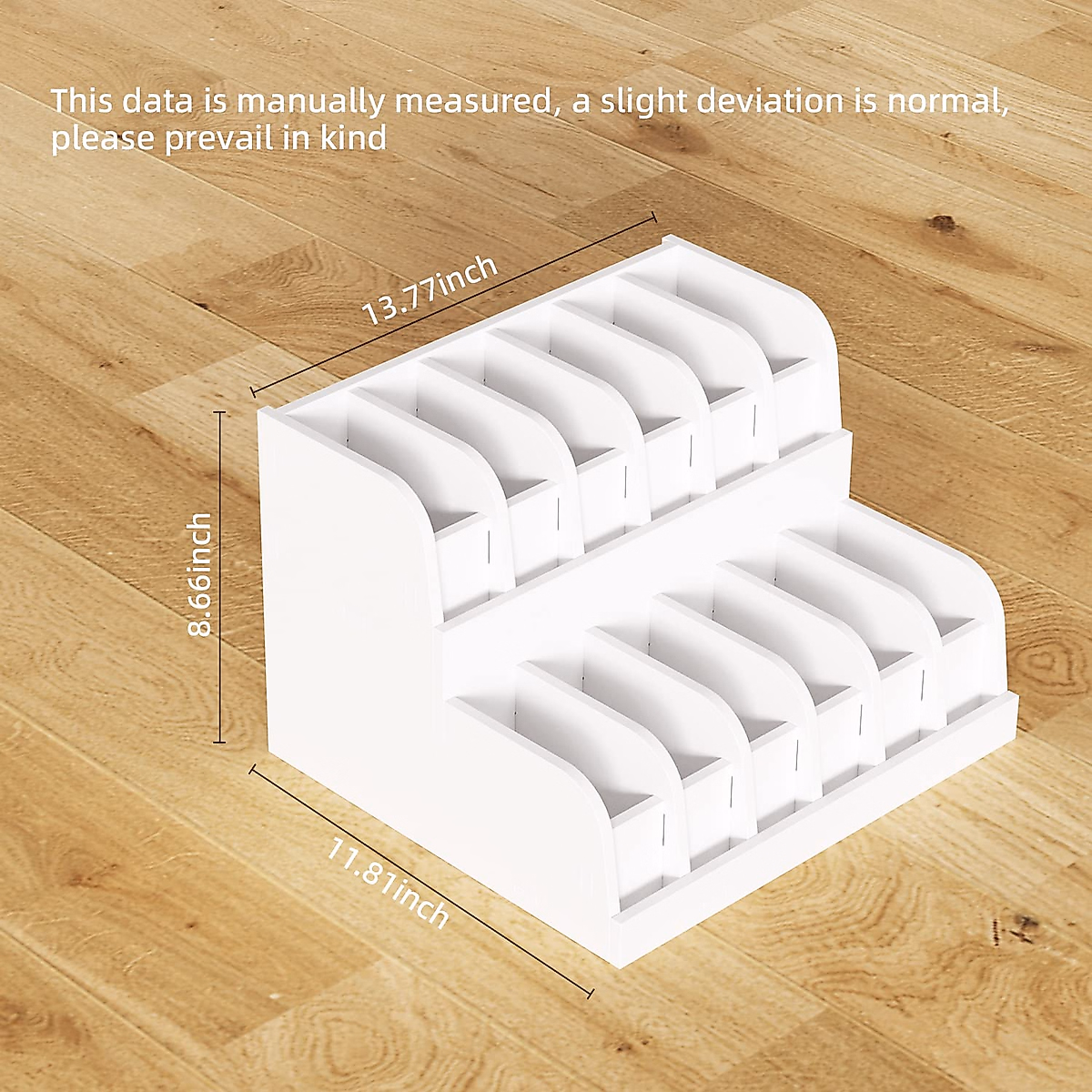 QI XING Belt Organizer,12 Grids Belt Rack, Belt/Tie Organizer Drawer, Belt Storage holder for Closet, Belt Storage Organizer and Displayer for Men Women (White)