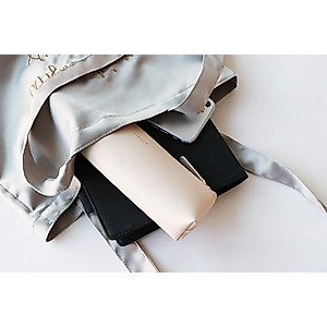 Doraking Pencil Bag Pen Case Cosmetic Makeup/ Stationery Pouch Bag Case/PU Leather Small Pouch Students Stationery Pouch Zipper Bag for Pens, Pencils, Markers (Apricot)