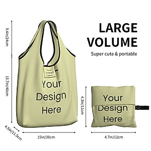 Custom Tote Bags Personalized Shopping Tote Bag Design Your Own Text/logo/photo For Women Men Unisex Design Your Own Tote Bag For Work Travel Business Shopping