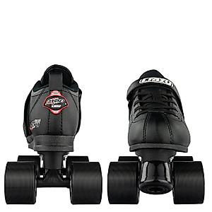 Crazy Skates Rocket Roller Skates - Quad Skates for Men and Women - Black (Size: Mens 10 / Womens 11)