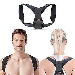 Posture Corrector for Men and Women | Upper Back Brace for Clavicle Support & Providing Pain Relief to Neck & Back | Promote better Posture | Adjustable |Universal Size Fits Most