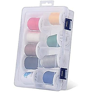 Juvielich Clear Plastic Organizer Box, 8 Grids Storage Container Jewelry Box with Adjustable Dividers, for Beads Art DIY Crafts Jewelry Fishing Tackles 9.06" x 6.3"x 2.36"(LxWxH) 1PC