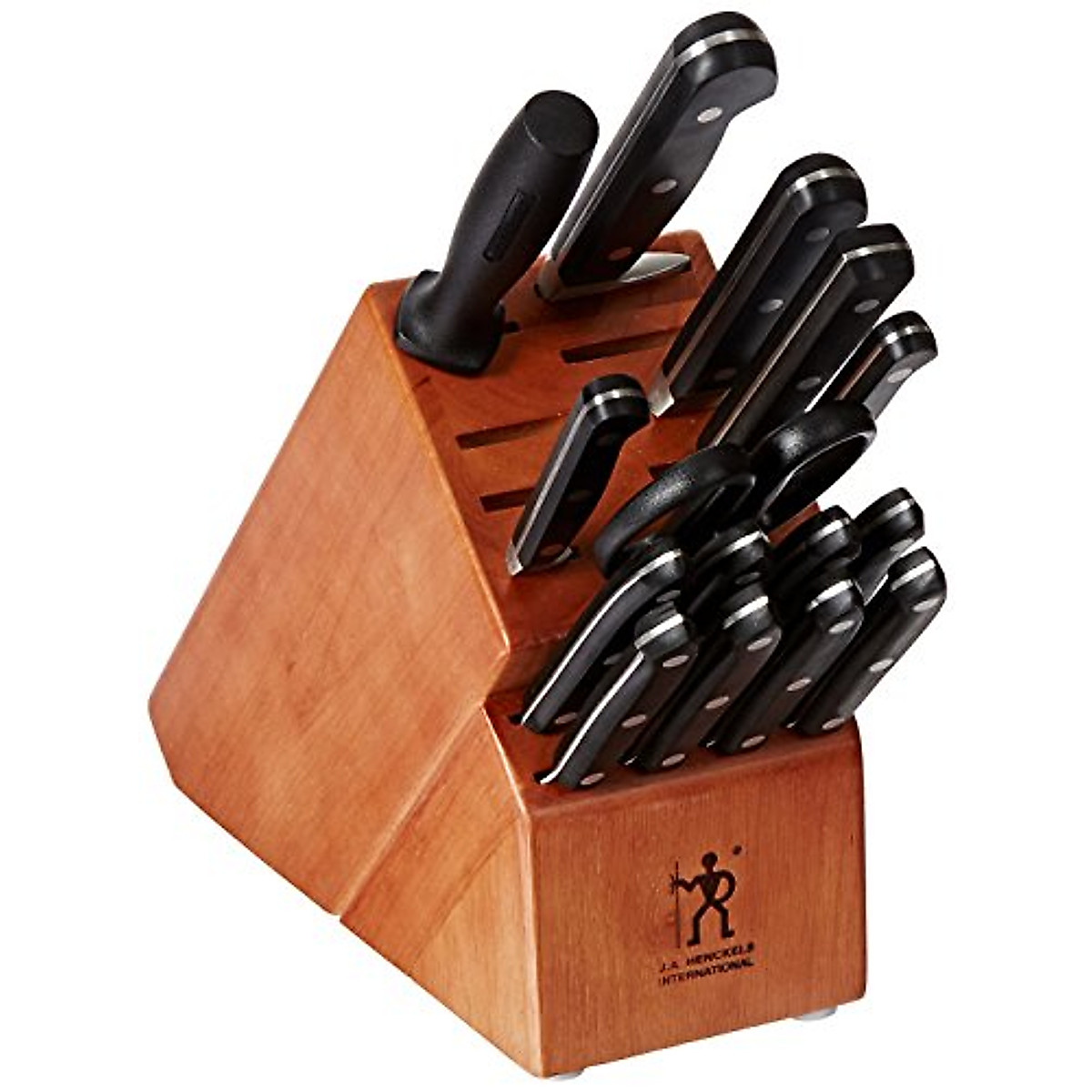 HENCKELS Classic Razor-Sharp 16-Piece Knife Block Set, Chef Knife, Bread Knife, German Engineered Informed by 100+ Years of Mastery
