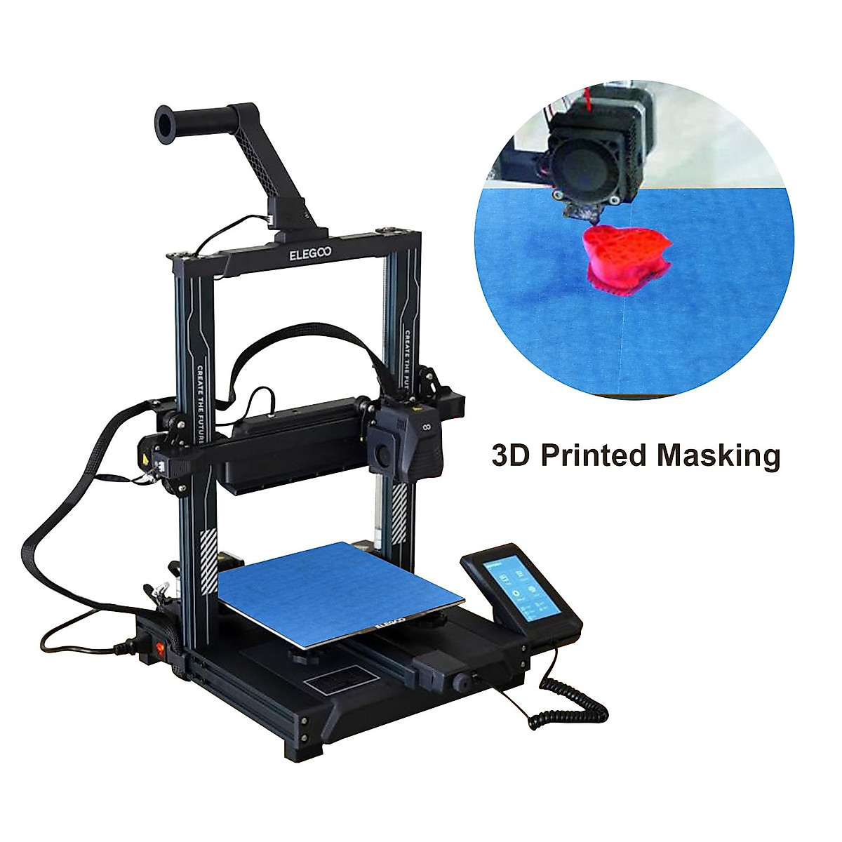 BOMEI PACK Wide Blue Painters Tape 12 Inches x 60 Yards, 3D Tape, 3D Printing Tape for Laser Cutting, 21-Day Clean Removal Wide Masking Tape