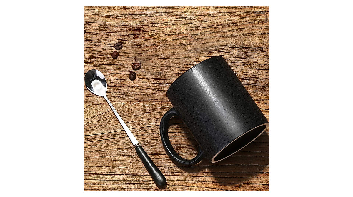 Matte Black Porcelain Coffee Mug - 11 oz Smilatte