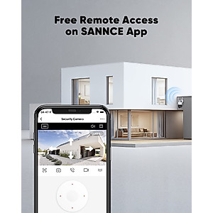 SANNCE 5MP Outdoor IP Security Camera, PTZ WiFi Outdoor Camera, 20X Optical Zoom Auto Tracking Home Surveillance Camera, Motion Detection Color Night Vision 2-Way Audio IP66 Sound & Light Alarm