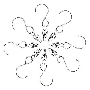 Mopao Party Light Hanger Metal Hanging Clips Hook Clamp Hanger for Curtain, String Party Light and Outdoor Activities Clip, 20 Pieces (2.9inch)