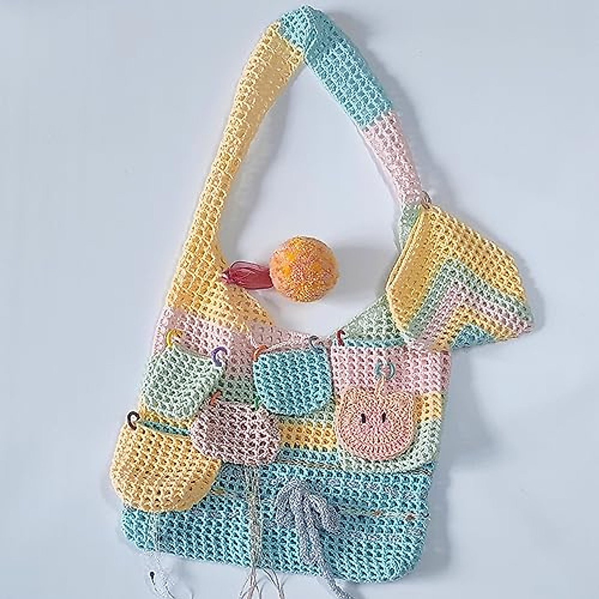 2 Skeins/200g Light Blue Crochet Cotton Yarn DIY Winter Sweater Scarf Gloves Yarn