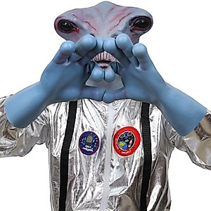 SANZHIGUO Halloween Alien Gloves for Cosplay Costume Halloween Party & Easter & Christmas - Latex Gloves