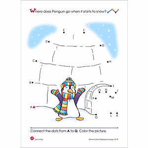 School Zone - Dot-to-Dots Alphabet Workbook - 32 Pages, Ages 4 to 6, Preschool, Kindergarten, Connect the Dots, Letter Puzzles, ABCs, and More (School Zone Activity Zone® Workbook Series)