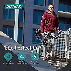 Gotrax APEX XL Commuting Electric Scooter - 8.5" Air Filled Tires - 15.5MPH & 15 Mile Range Folding E Scooter for Adults Commuters (Black)