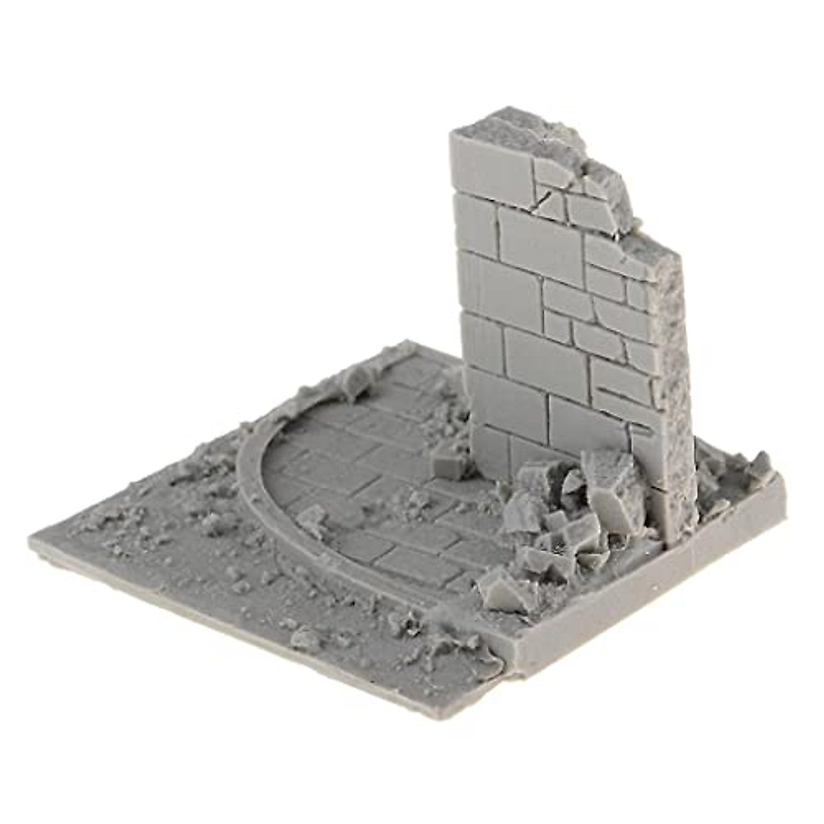Almencla 1/35 Scale City Ruins Mini Resin Model Kit Unpainted 6x5.5x5cm