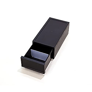 ASTAGE | Storage Drawer, Modular Stackable Drawer, Plastic Storage, Drawer Block | Black Small A