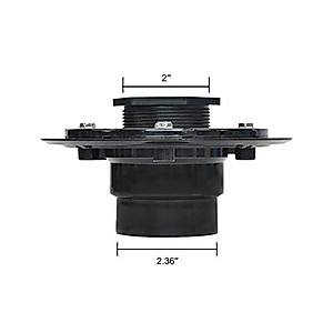 SaniteModar 2-in ABS Shower Drain Base can be Used with Any Size of Square and Linear Floor Shower Drain,It is Equipped with Threaded Joints and Rubber Joints