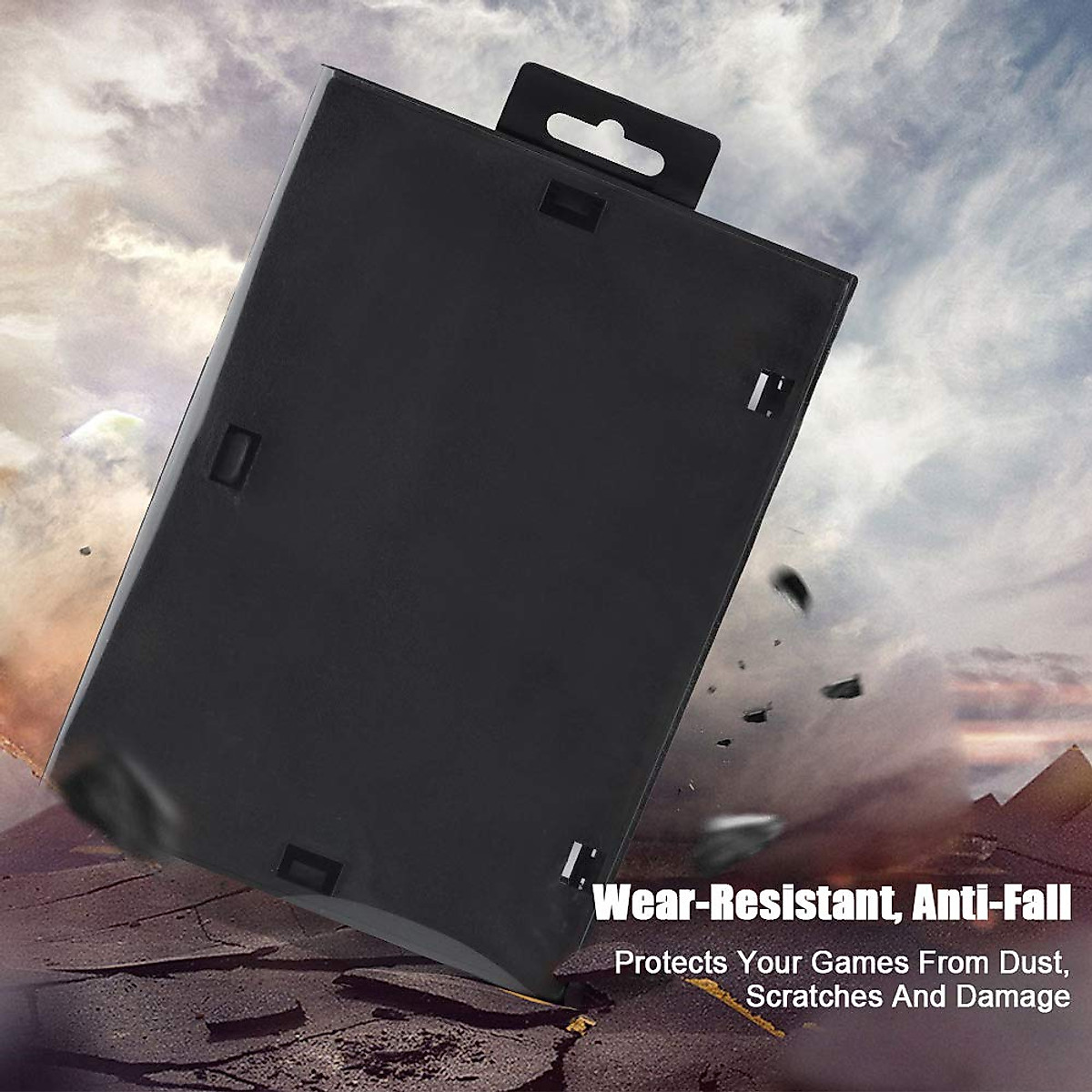 5PCS For Sega Game Cartridge Empty Shell Box Case Replacement (Black)