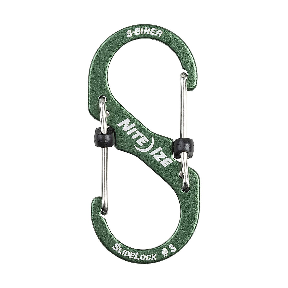 NITEIZE LSBA3-08-R6 Slide-Lock Aluminum, #3, Olive, Small