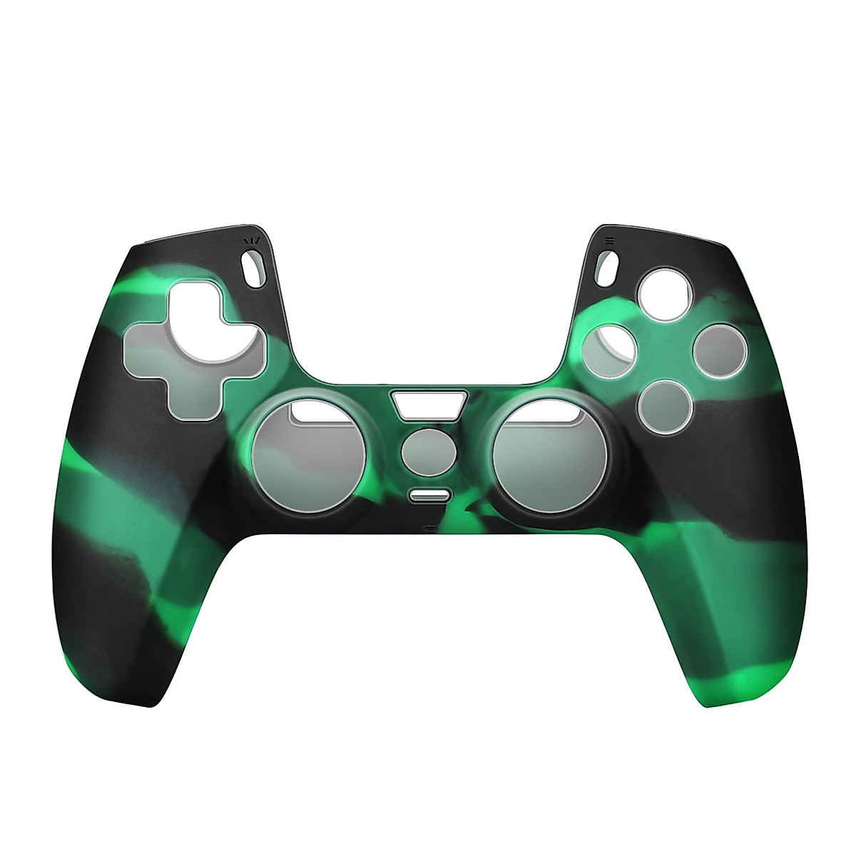 TNP Controller Case for PS5 Silicone Controller Skin for Dualsense Cover + 8 Pro Thumb Grips Set Sony Playstation 5 Skins Accessories Dark Green with Ergonomic Textured Grip