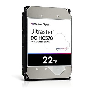 Western Digital WD Ultrastar HC570 WUH722222ALE6L4 22TB 7200RPM 3.5'' Desktop HDD 0F48155