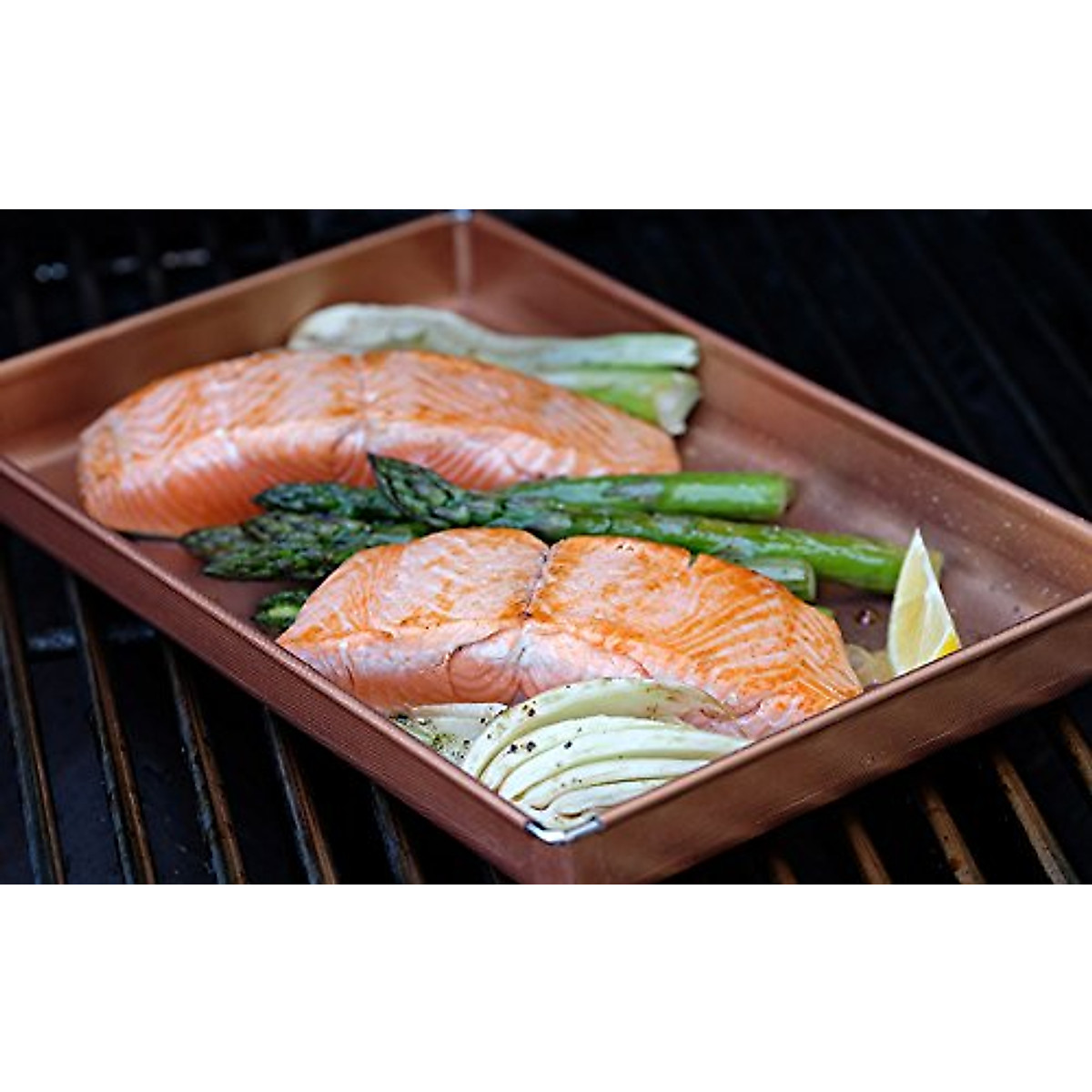 The Ove Glove BBQ & Oven Tray - Non-Stick, Reusable, and Easy to Clean Barbecue Grilling and Oven Accessory (Large, Copper)