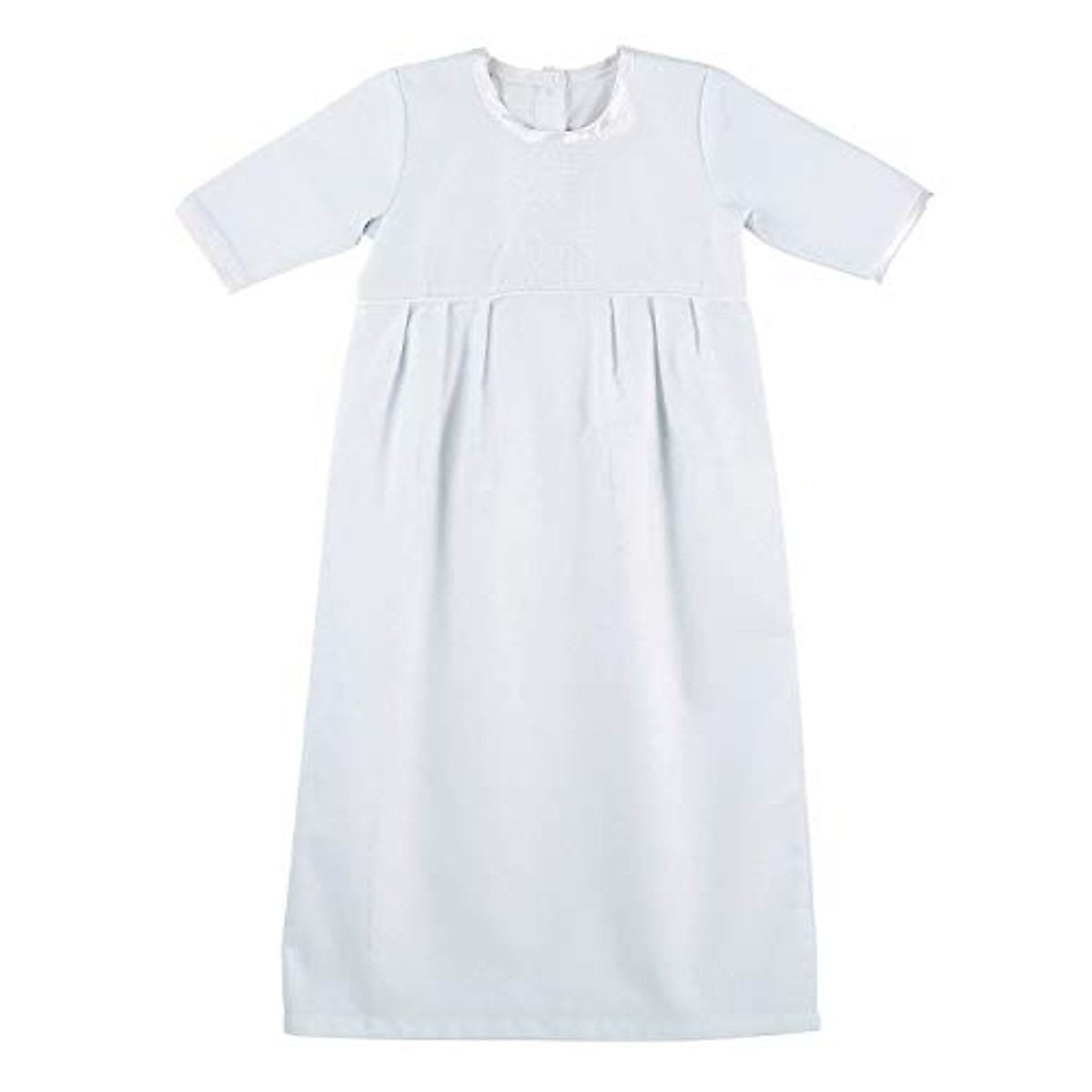 Stephan Baby Stephan Baby Keepsake Cotton Knit Baptism Gown in 2 Styles, Baby Boy, Fits 0-3 Months