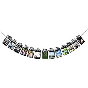 INNORU Graduation Photo Banner, Black 1st - 12th Grade Banner Congrats Graduate Sign - Grad Photo Props Decorations Supplies