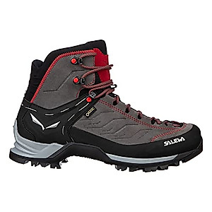 Salewa mens MS Mountain Trainer Mid Gore-TEX High Rise Hiking Shoes, Grey (Charcoal/Papavero), 8 US
