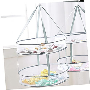 Cabilock 2pcs Foldable Laundry Rack Collapsible Laundry Drying Rack Collapsible Drying Rack for Clothes Foldable Clothes Drying Rack Mesh Clothes Hanging Dryer Sweater Drying Rack Household